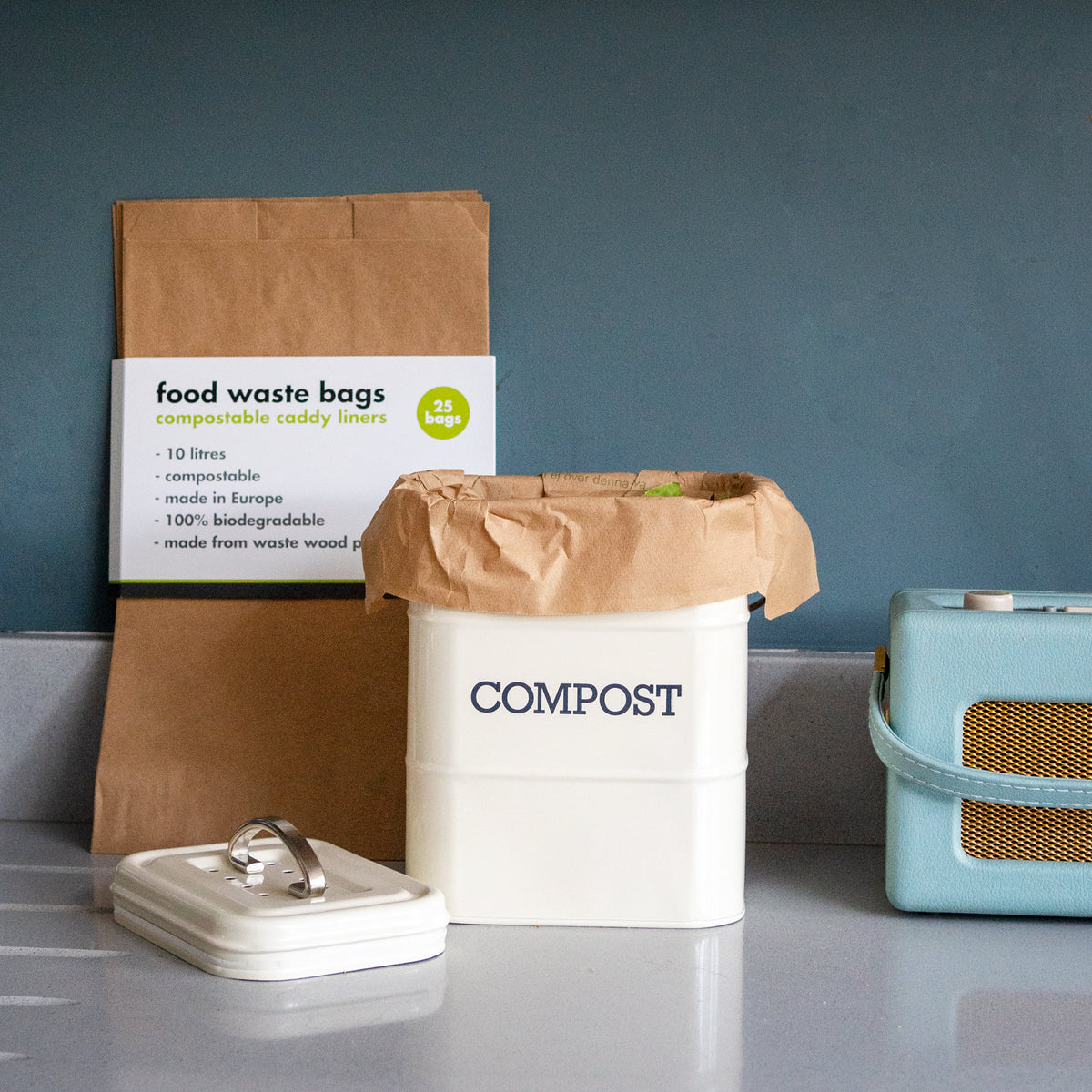 Compostable Food Waste Paper Bags – Green Blue You